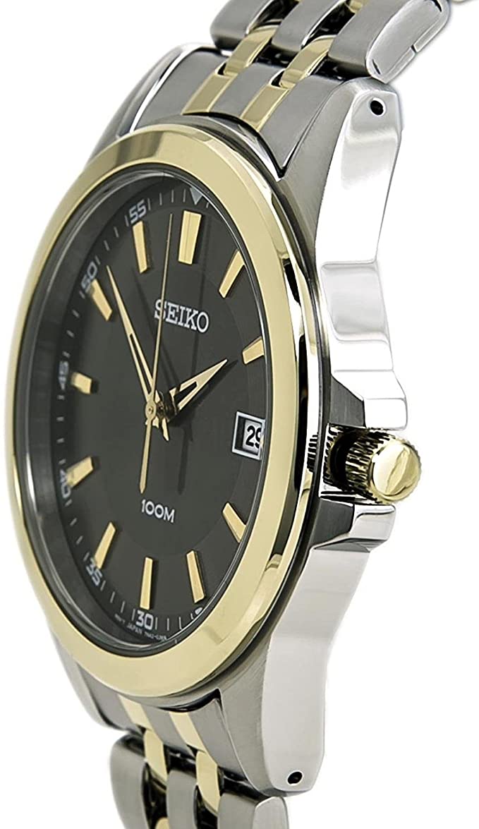 Seiko Silver & Gold Men's Stainless Steel Watch, 41mm – JungleOutlet