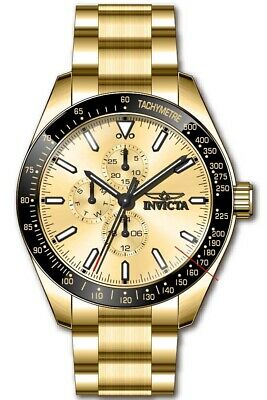 Invicta Aviator Black Dial Quartz Multifunction Gold Watch – JungleOutlet
